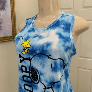Peanuts | Tops | Peanuts Snoopy Tie Dye Look Sleeveless Tank | Poshmark